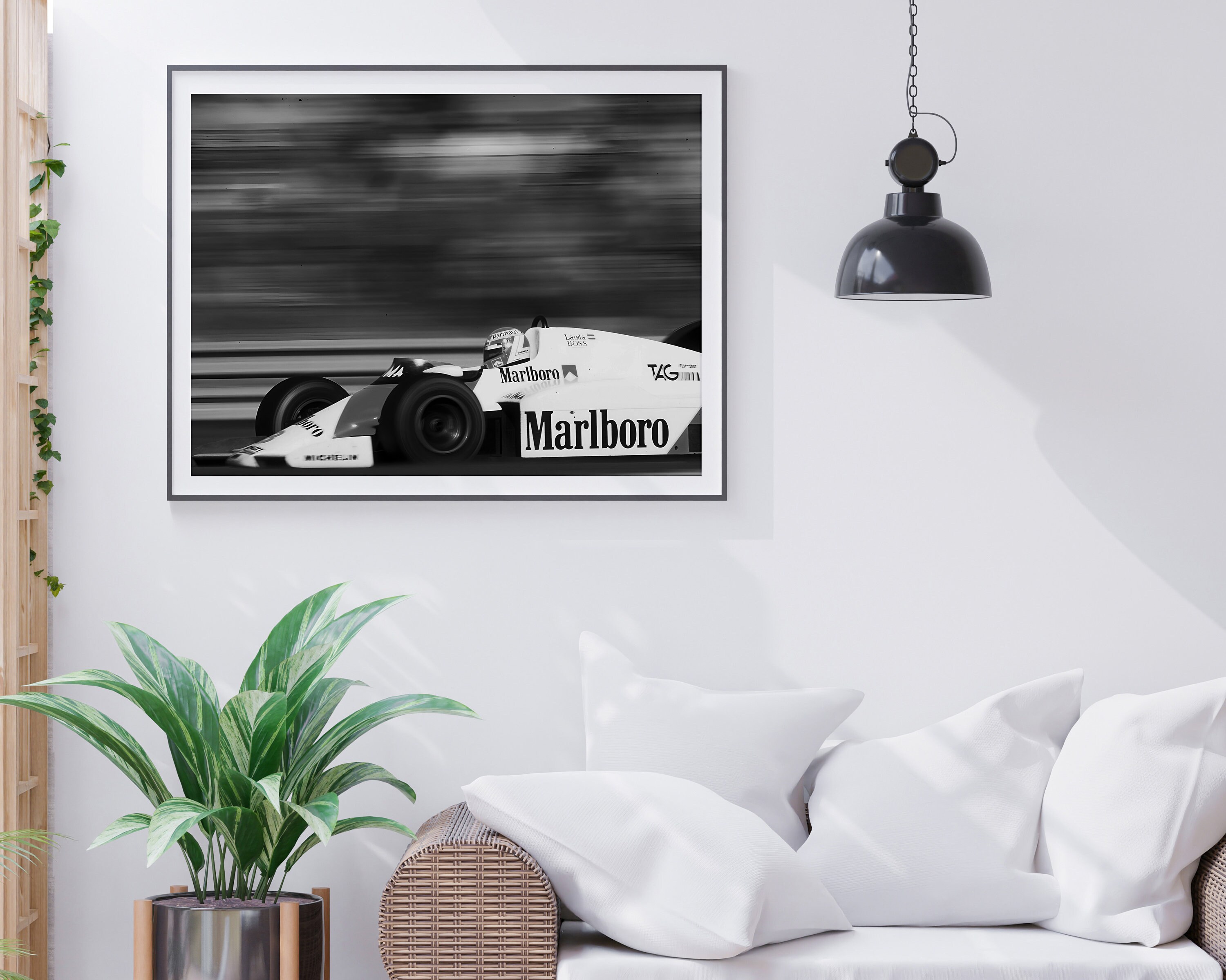 Vintage Formula 1 Car on the Track Poster Instant Download,black and ...