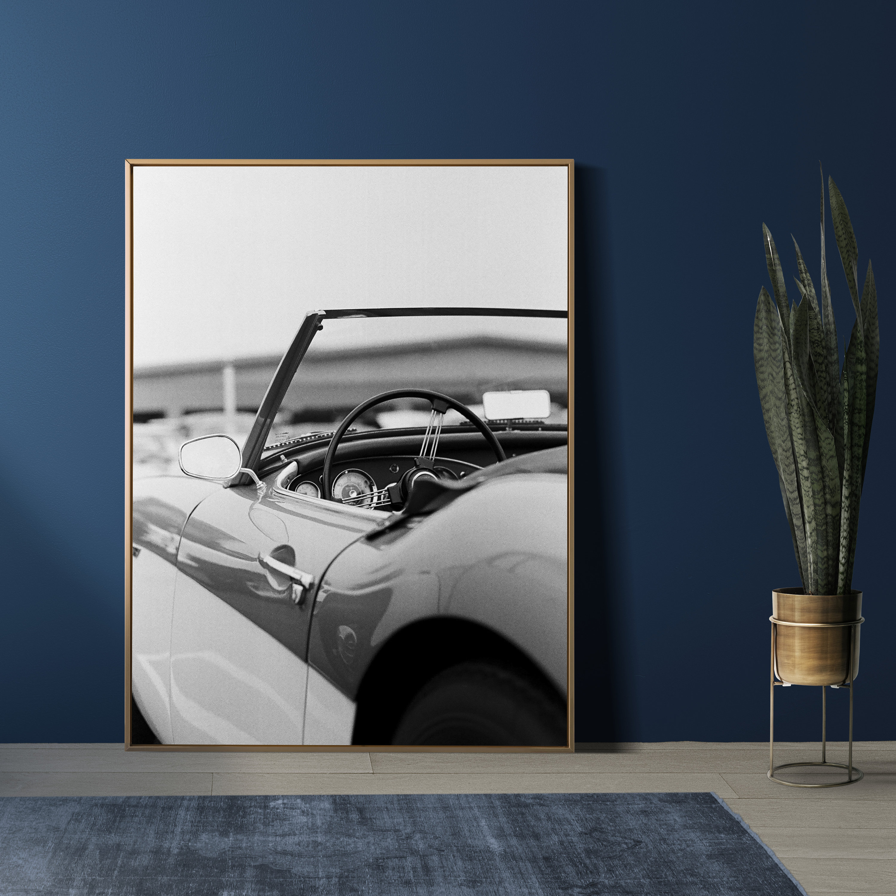 Classic Car Rear Poster Digital Download,vintage Car Steering Wheel ...