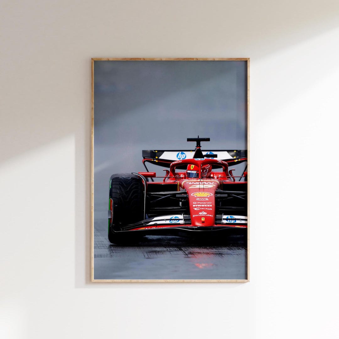 F1 Ferrari Poster,leclerc Formula 1 Poster,f1 Wall Art,formula One ...