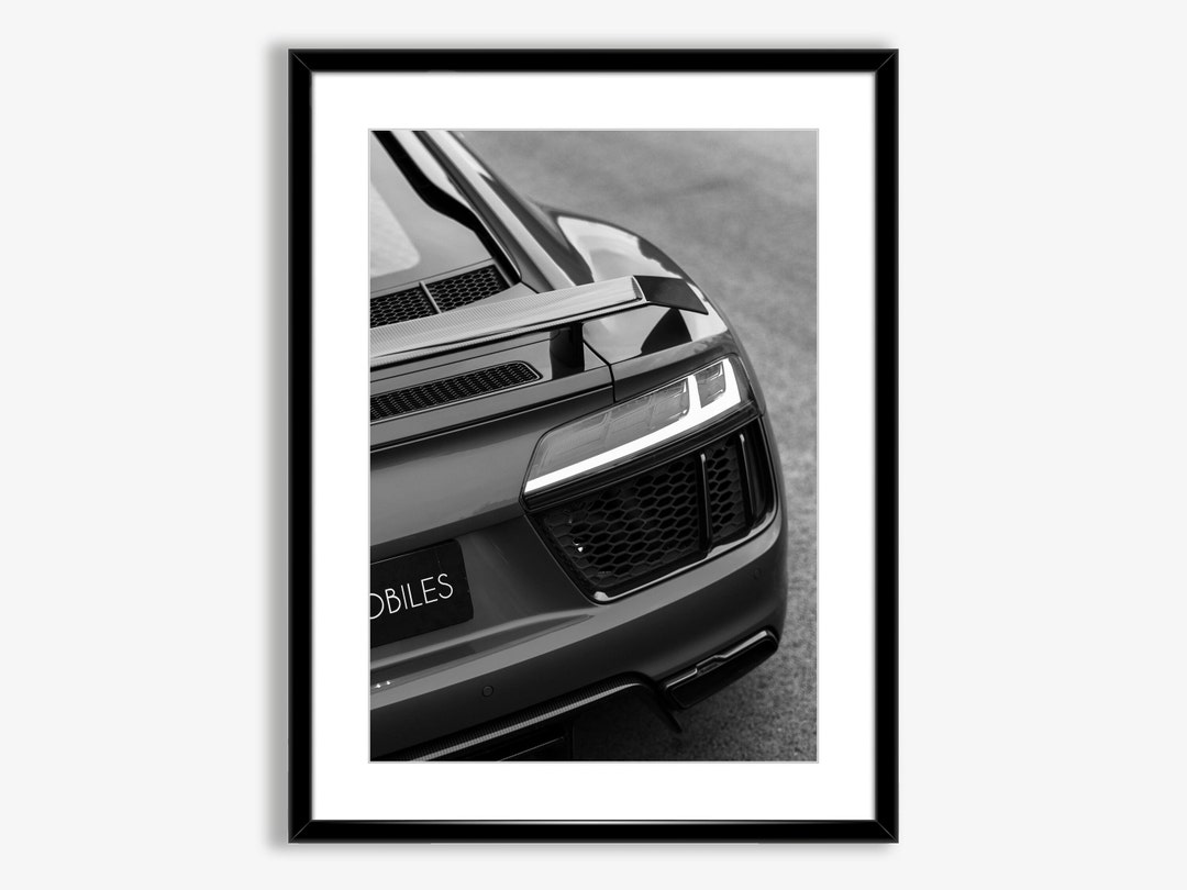 Audi R8 Poster Digital Download,black and White Audi Print,car Poster ...
