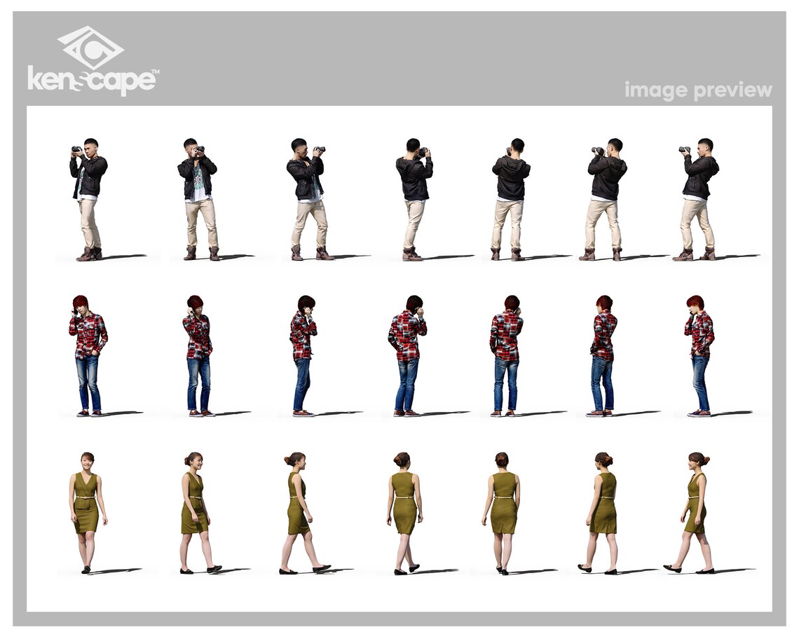 60 Asian People With Shadow Photo Overlays for Photoshop, People ...