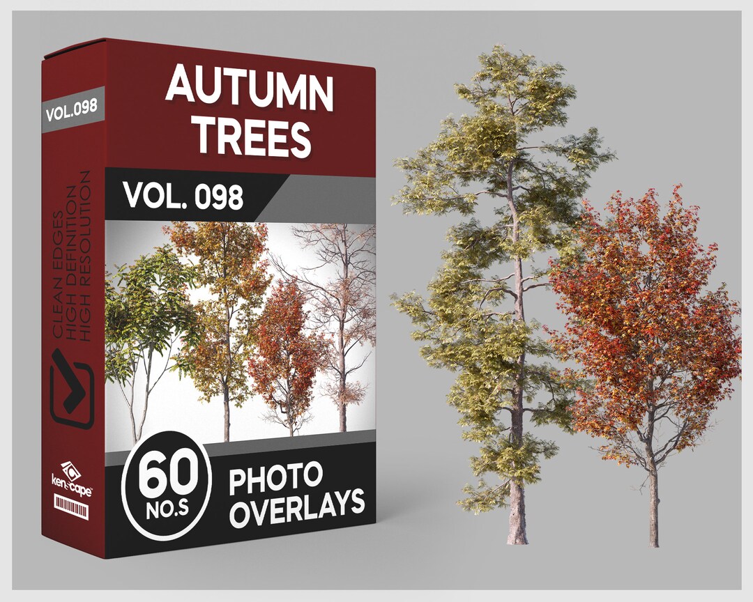 60 Autumn Trees Photo Overlays for Photoshop, Trees, Fall Trees ...