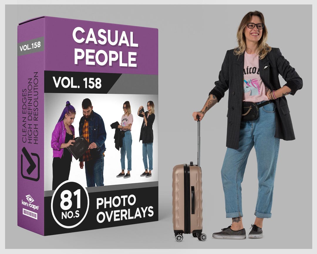 81 Casual People Photo Overlays for Photoshop, People, Cutouts ...