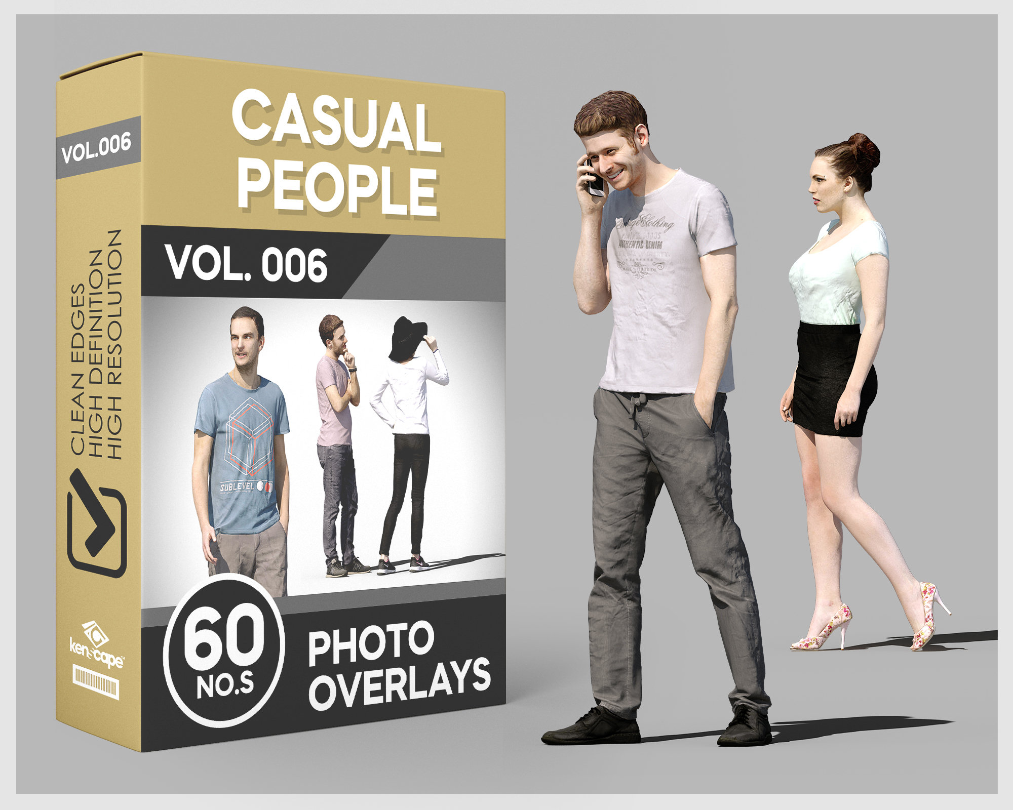 60 Casual People With Shadow Photo Overlays for Photoshop, People ...