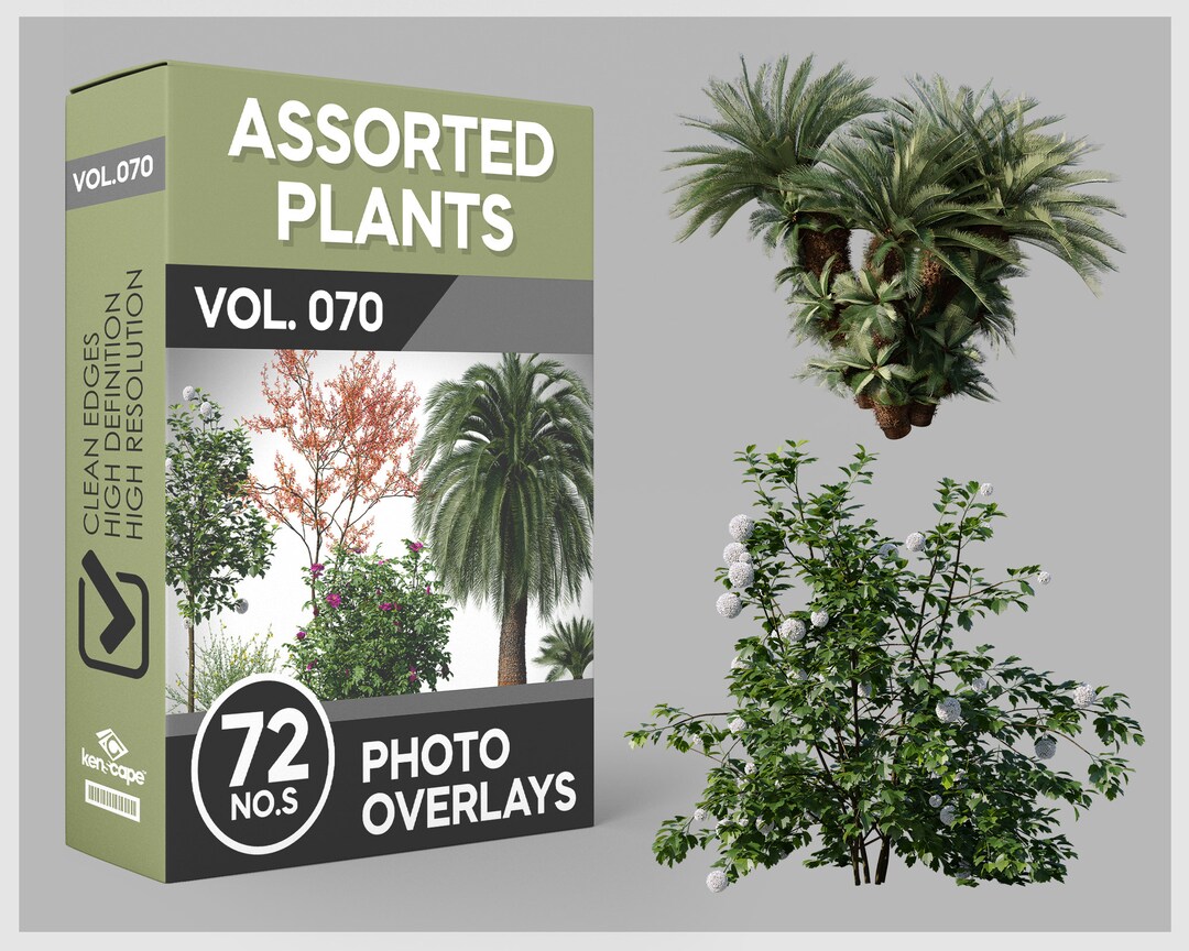 72 Assorted Plants Photo Overlays for Photoshop, Plants, Outdoor Plants ...