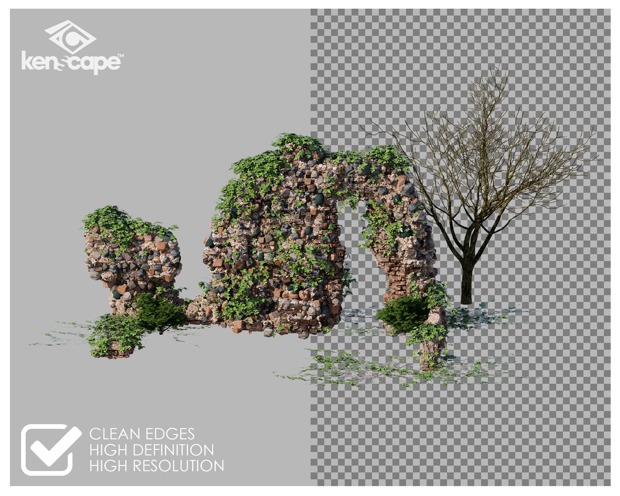 60 Garden Element Overlays, Garden Sculptures, Ornamental Shrubs, Water ...