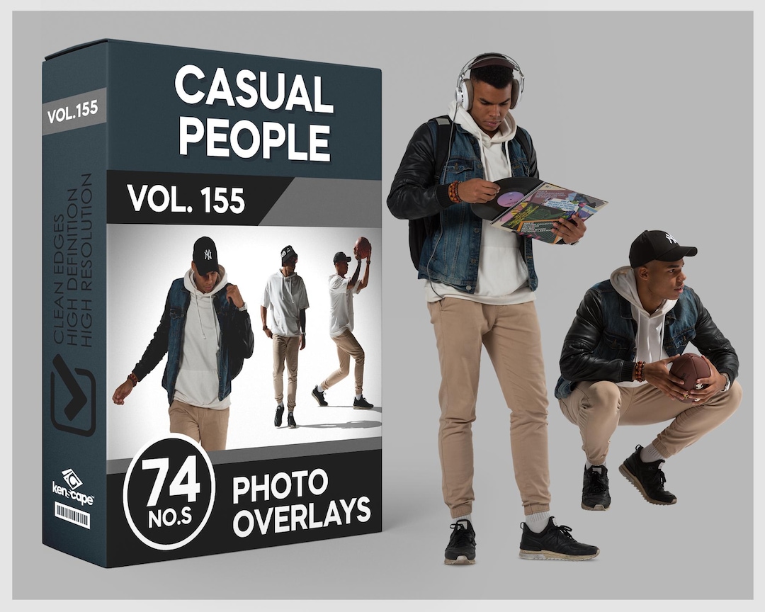 74 Casual People Photo Overlays for Photoshop, People, Cutouts ...