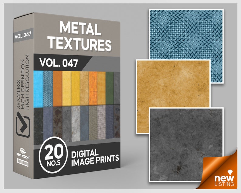 20 Seamless Metal Textures Metal Digital Paper Metal - Etsy