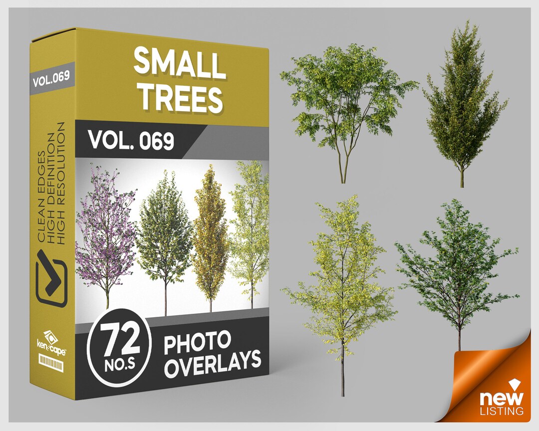 72 Small Trees Photo Overlays for Photoshop Trees Plants - Etsy