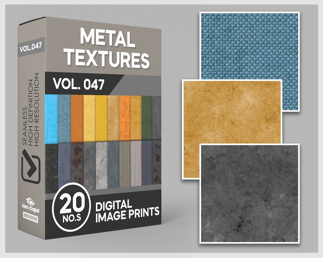 20 Seamless Metal Textures, Metal Digital Paper, Metal Textures, Metal ...