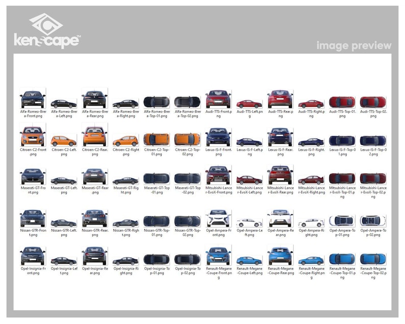 60 Assorted Cars Photo Overlays for Photoshop, Cars, Transportation ...