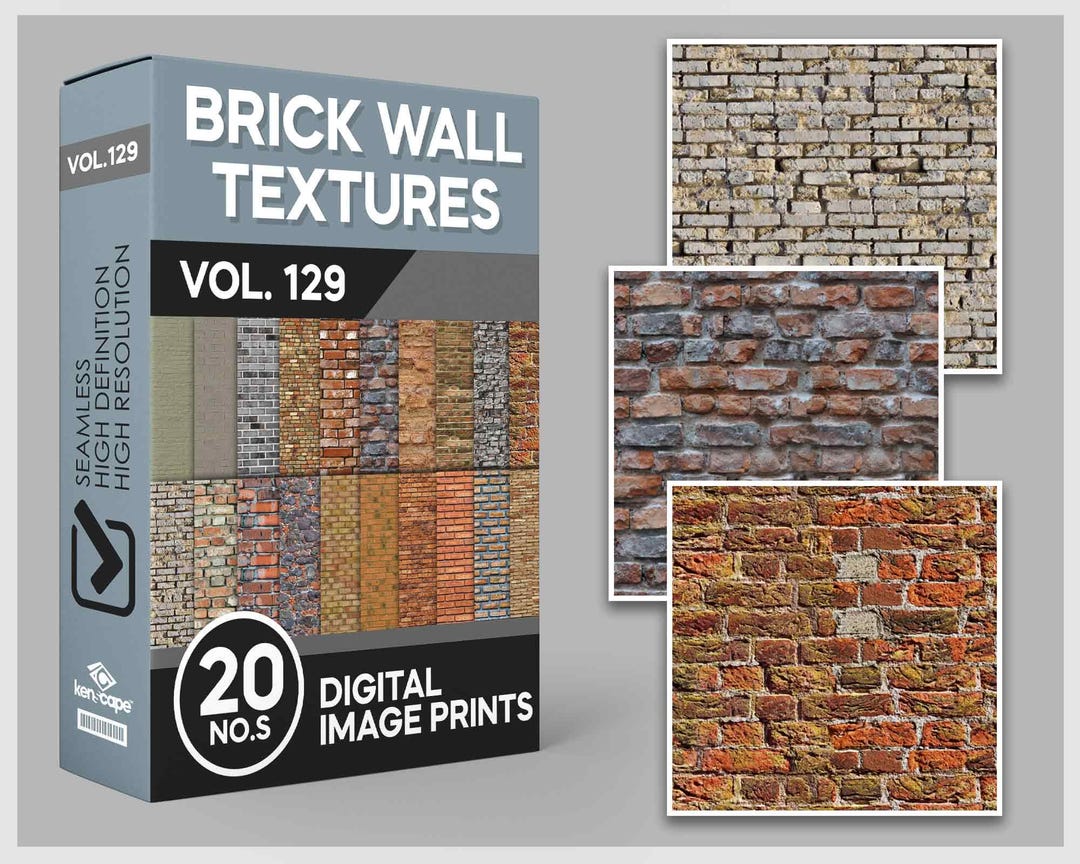 20 Seamless Brick Wall Textures, Brick Digital Paper, Brick Scrapbook ...