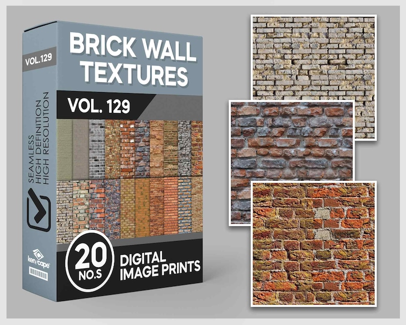 20 Seamless Brick Wall Textures, Brick Digital Paper, Brick Scrapbook ...