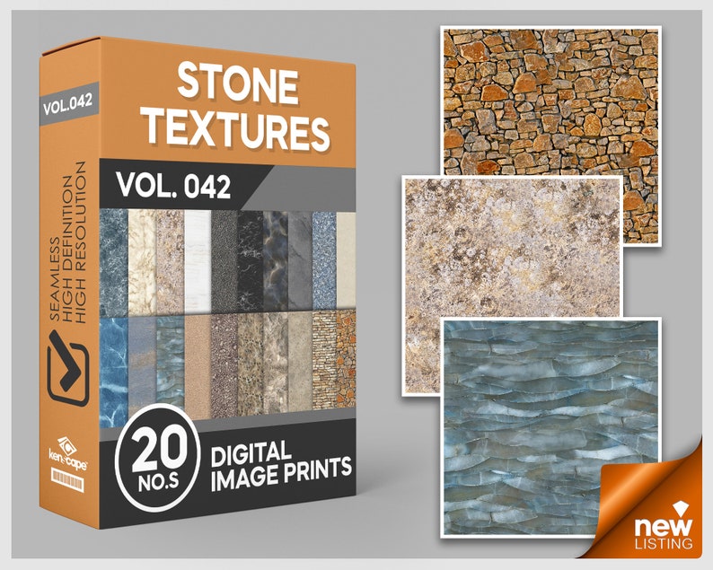 20 Seamless Stone Textures Stone Digital Paper Stone - Etsy