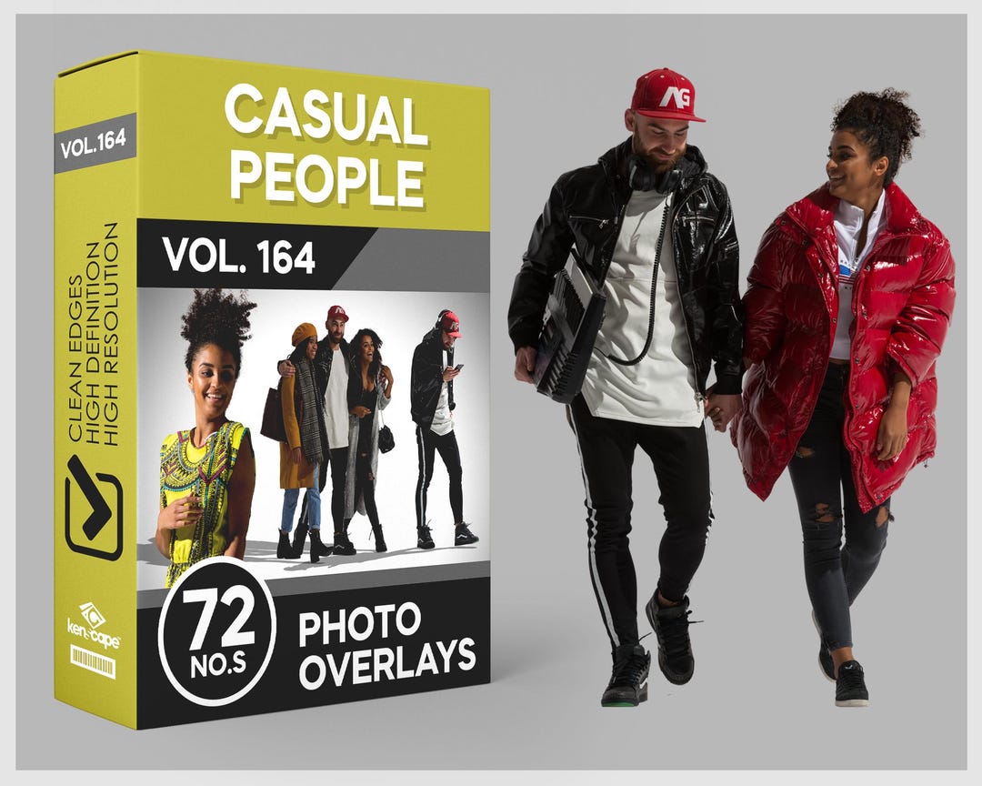 Photoshop People Overlays: Casual Cutouts, Scrapbooking PNG (digital ...