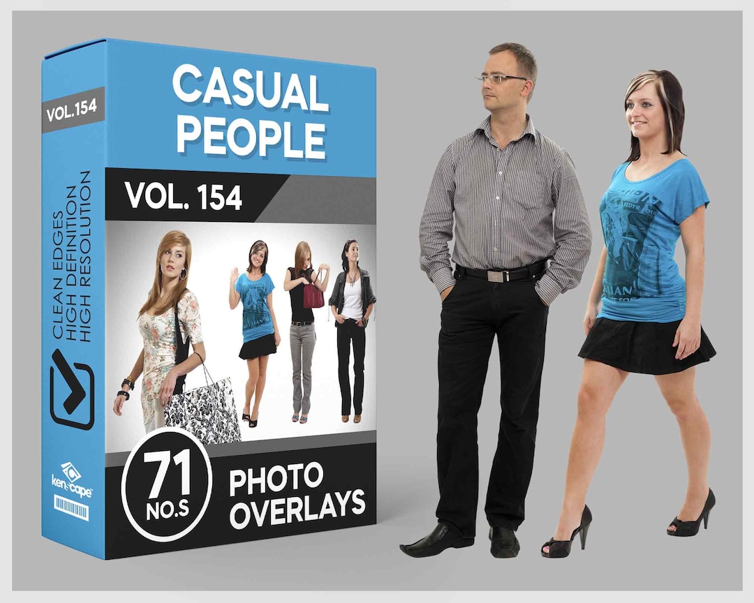71 Casual People Photo Overlays for Photoshop, People, Cutouts ...