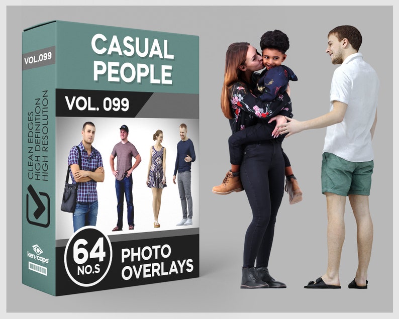 64 Casual People Photo Overlays for Photoshop, People, Cutouts ...
