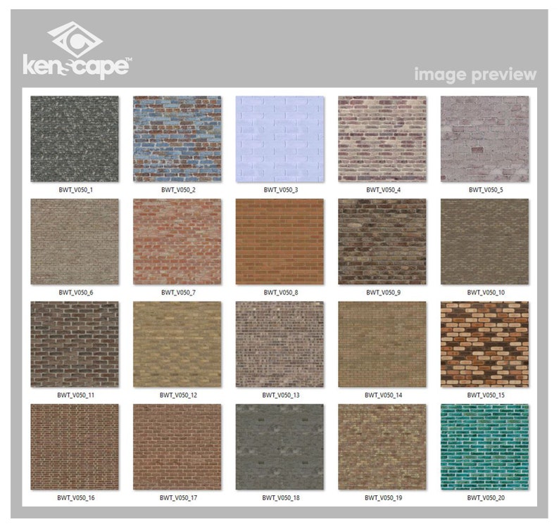 20 Seamless Brick Wall Textures, Brick Digital Paper, Brick Scrapbook ...