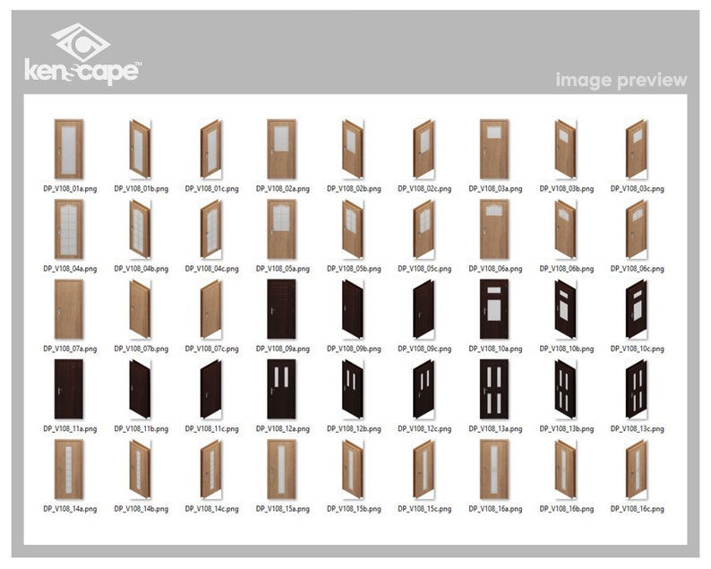 45 Door Panels Overlay for Photoshop, Cutouts, Contemporary, Wood Doors ...