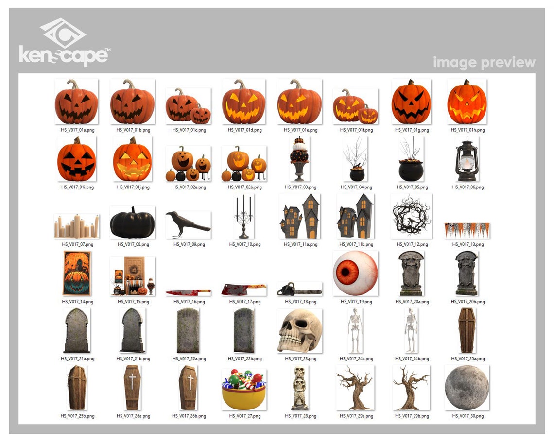 54 Halloween Elements Photo Overlays for Photoshop, Halloween, Pumpkin ...