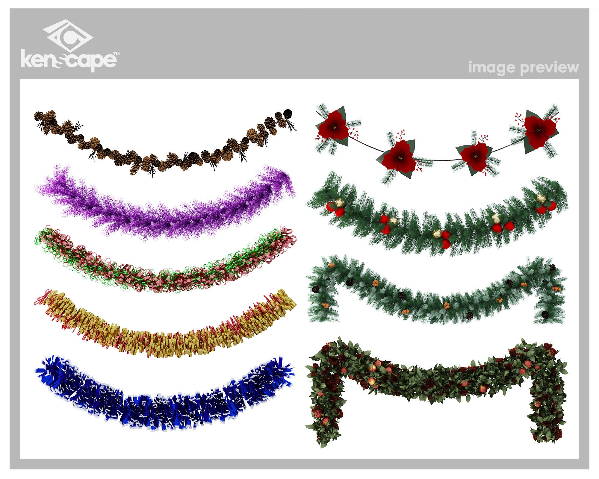 60 Christmas Elements Photo Overlays for Photoshop, Christmas, Holiday ...