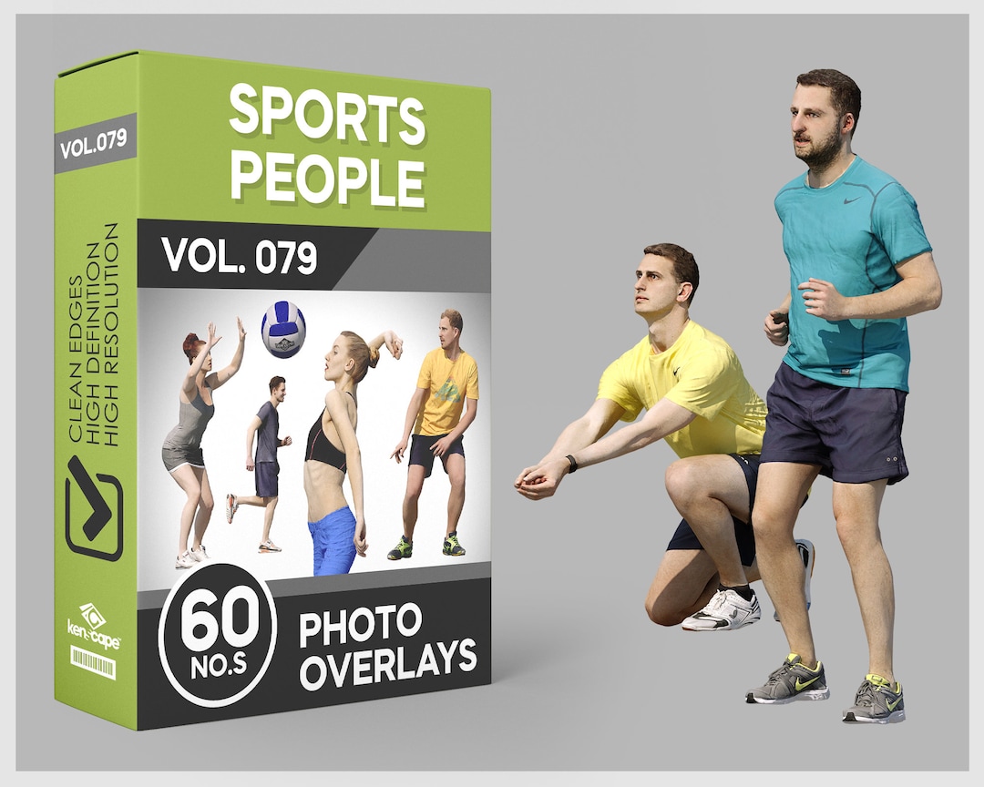60 Sports People With Photo Overlays for Photoshop, People, Cutouts ...