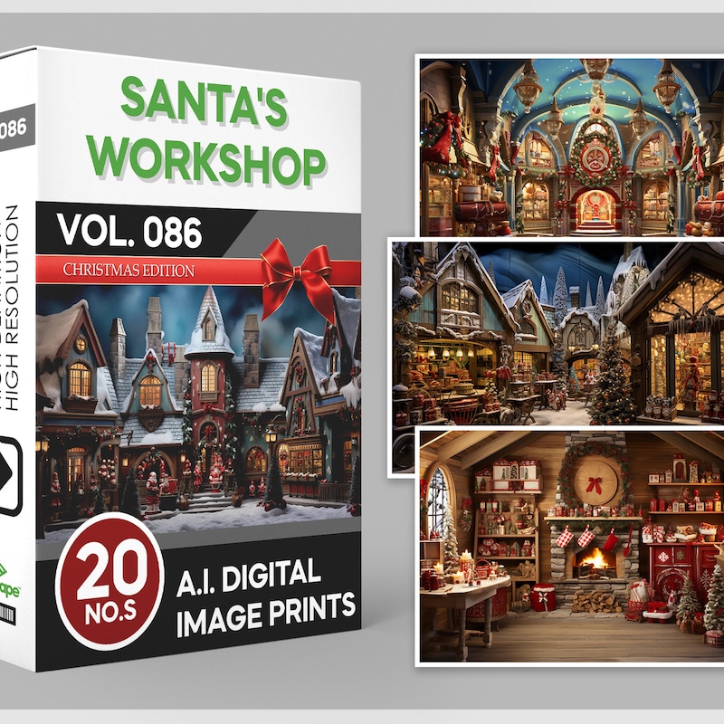 Santas Workshop Backdrop - Etsy