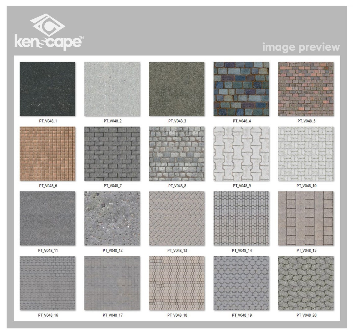 20 Seamless Pavement Textures, Pavement Digital Paper, Pavement ...