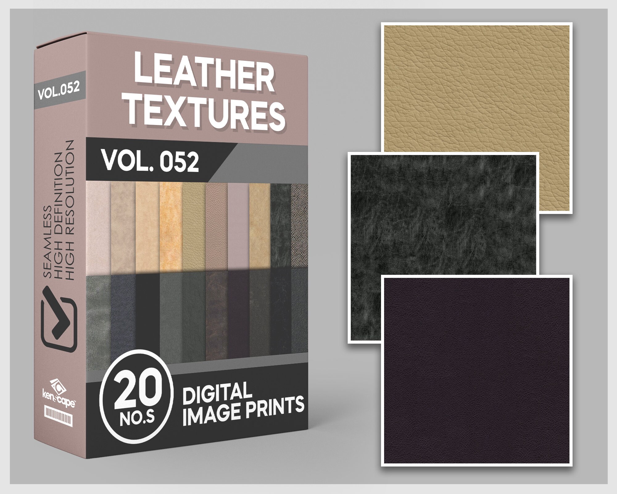 20 Seamless Leather Textures, Leather Digital Paper, Leather ...