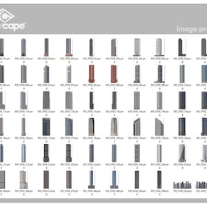 60 Modern Skyscrapers Photo Overlays for Photoshop, Building, Tower ...