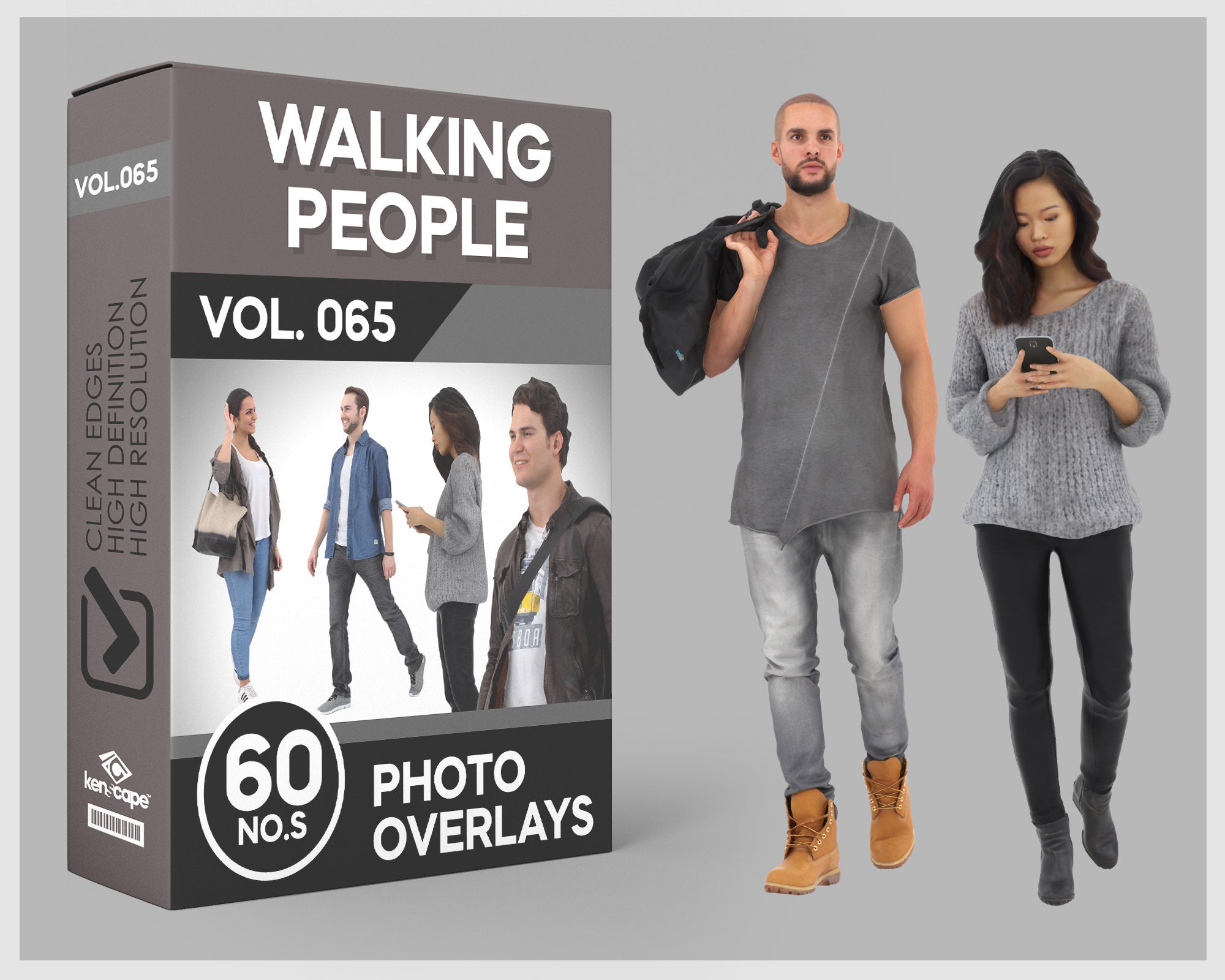 60 Walking People Photo Overlays for Photoshop, People, Cutouts ...