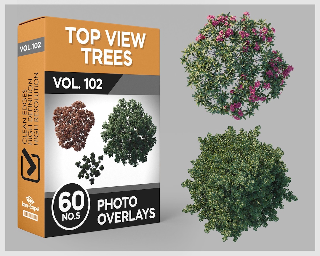 60 Top View Trees Overlay for Photoshop, Aerial Trees, Overhead Trees ...