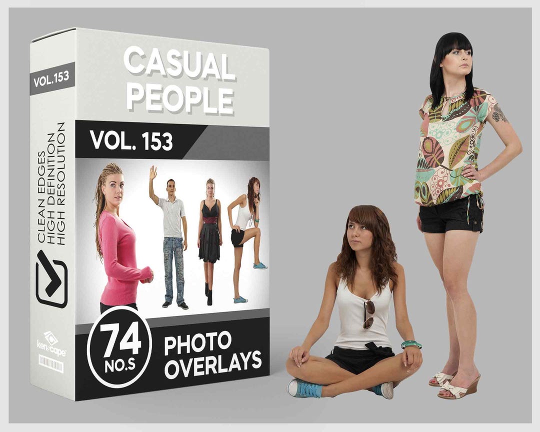 74 Casual People Photo Overlays for Photoshop, People, Cutouts ...
