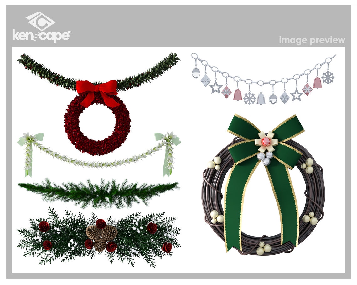 60 Christmas Elements Photo Overlays for Photoshop Christmas - Etsy