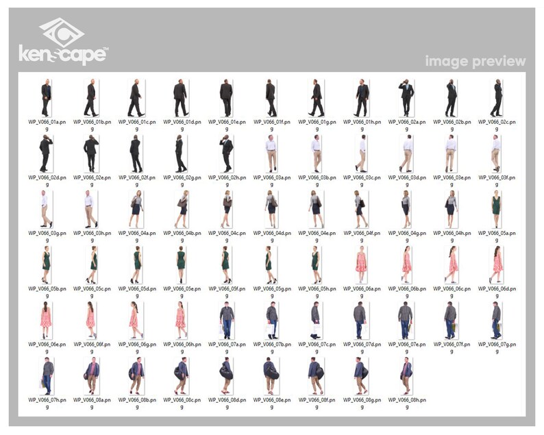 64 Walking People Photo Overlays for Photoshop, People, Cutouts ...