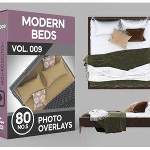 80 Modern Beds Photo Overlays for Photoshop Beds Interior - Etsy