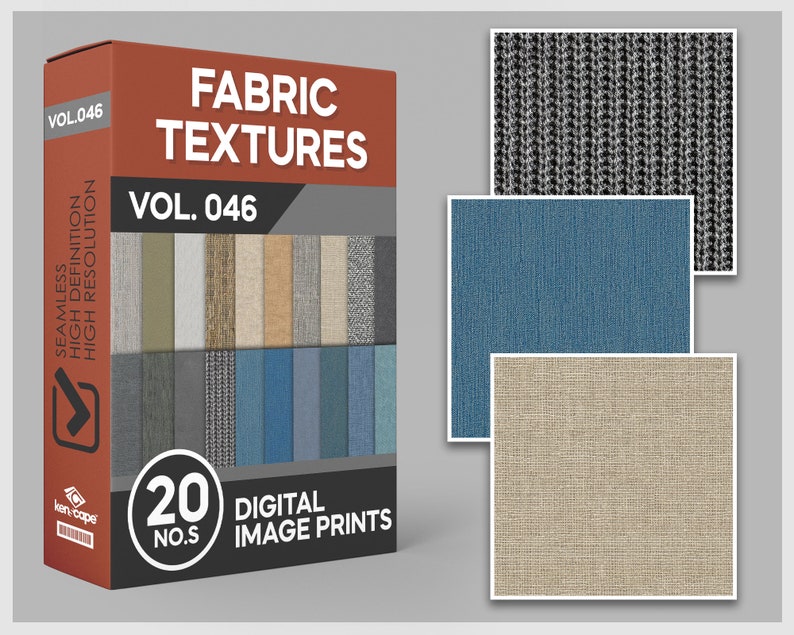 20 Seamless Fabric Textures, Fabric Digital Paper, Linen Textures ...