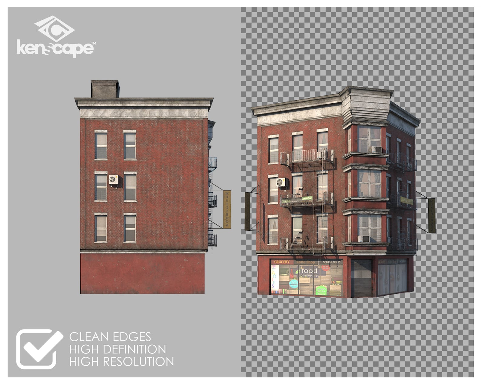 64 Old Building Backdrop Overlays, Vintage Building Overlays ...
