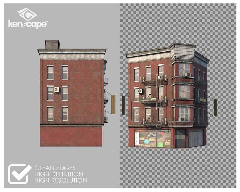 64 Old Building Backdrop Overlays, Vintage Building Overlays ...