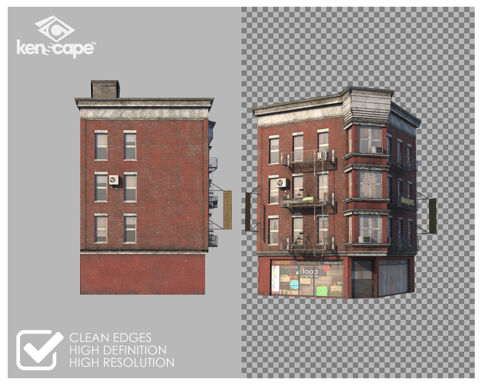 64 Old Building Backdrop Overlays, Vintage Building Overlays ...