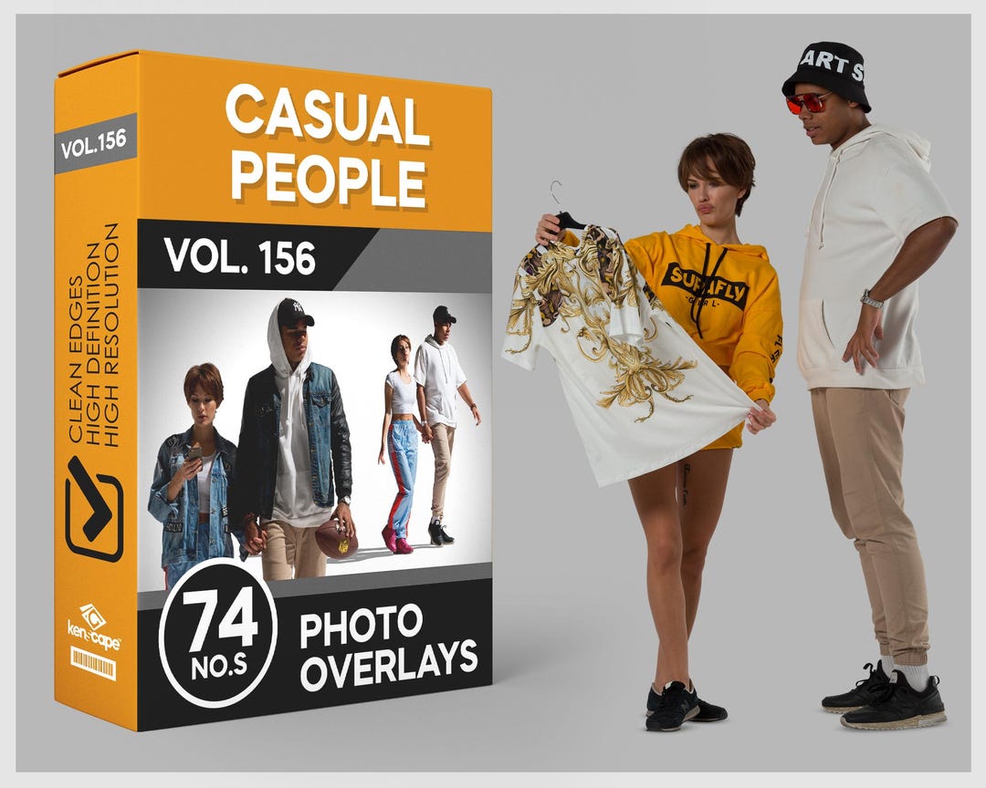 74 Casual People Photo Overlays for Photoshop, People, Cutouts ...