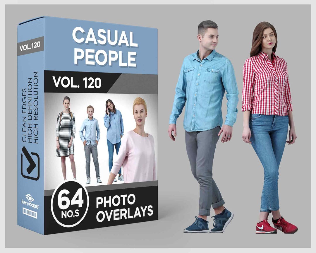 64 Casual People Photo Overlays for Photoshop, People, Cutouts ...