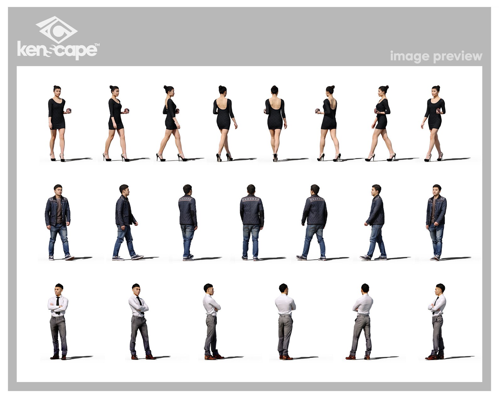 60 Asian People With Shadow Photo Overlays for Photoshop, People ...