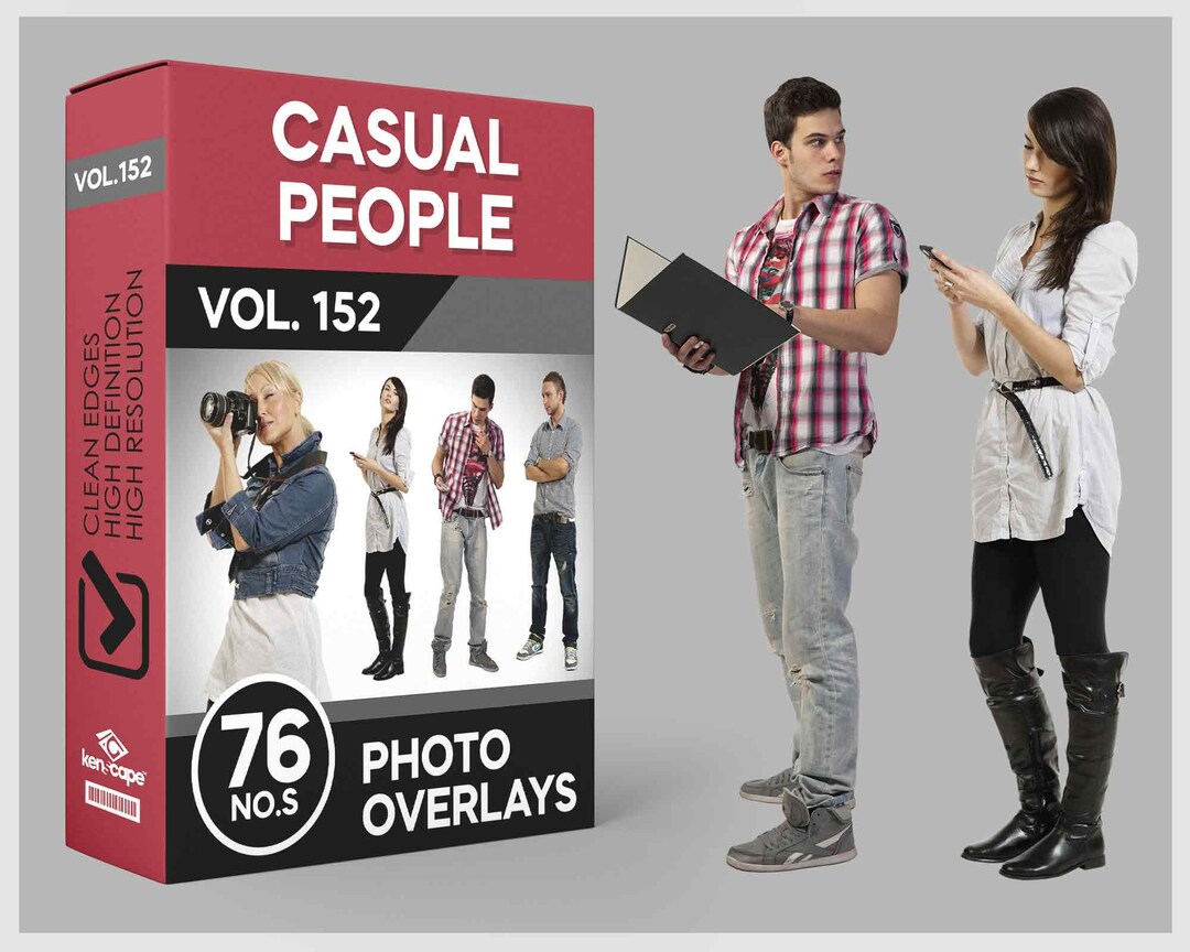 76 Casual People Photo Overlays for Photoshop, People, Cutouts ...