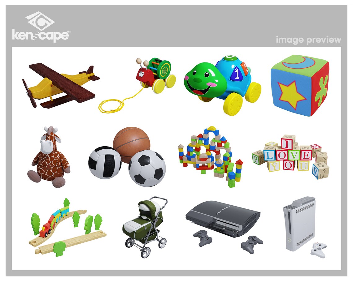 40 Assorted Toys Photo Overlays for Photoshop, Toys, Kid Toys, Playing ...