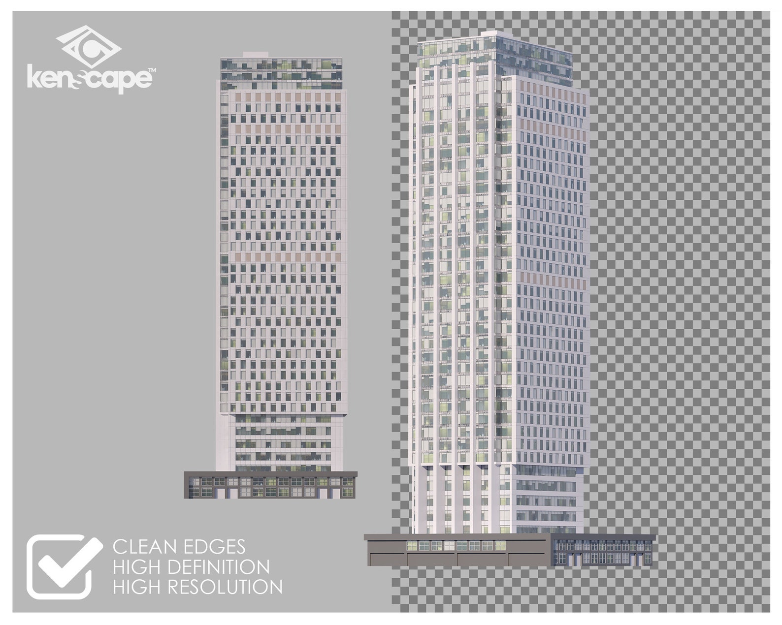 60 Modern Skyscrapers Photo Overlays for Photoshop, Building, Tower ...