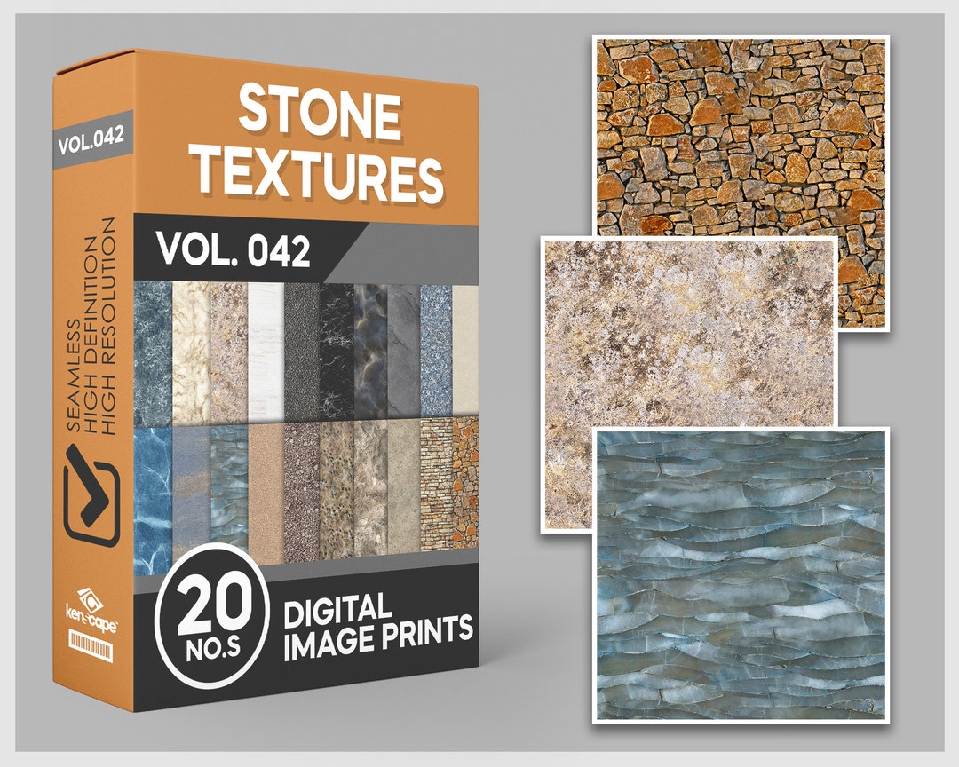 20 Seamless Stone Textures, Stone Digital Paper, Stone Textures, Stone Scrapbook Paper ...