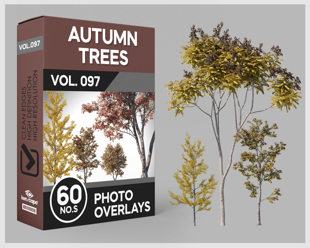 60 Autumn Trees Photo Overlays for Photoshop, Trees, Fall Trees ...