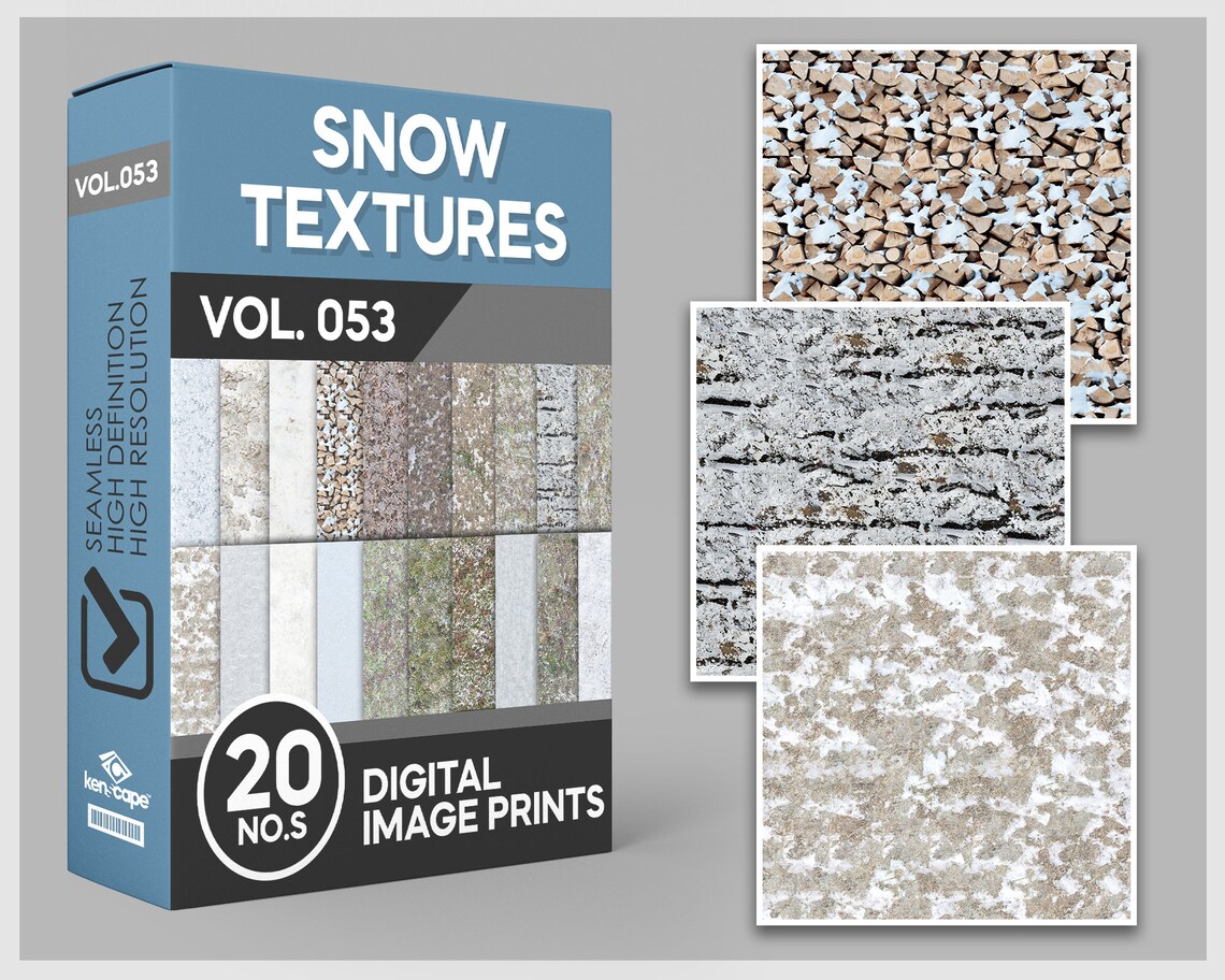 20 Seamless Snow Textures, Snow Digital Paper, Snow Textures, Snow ...