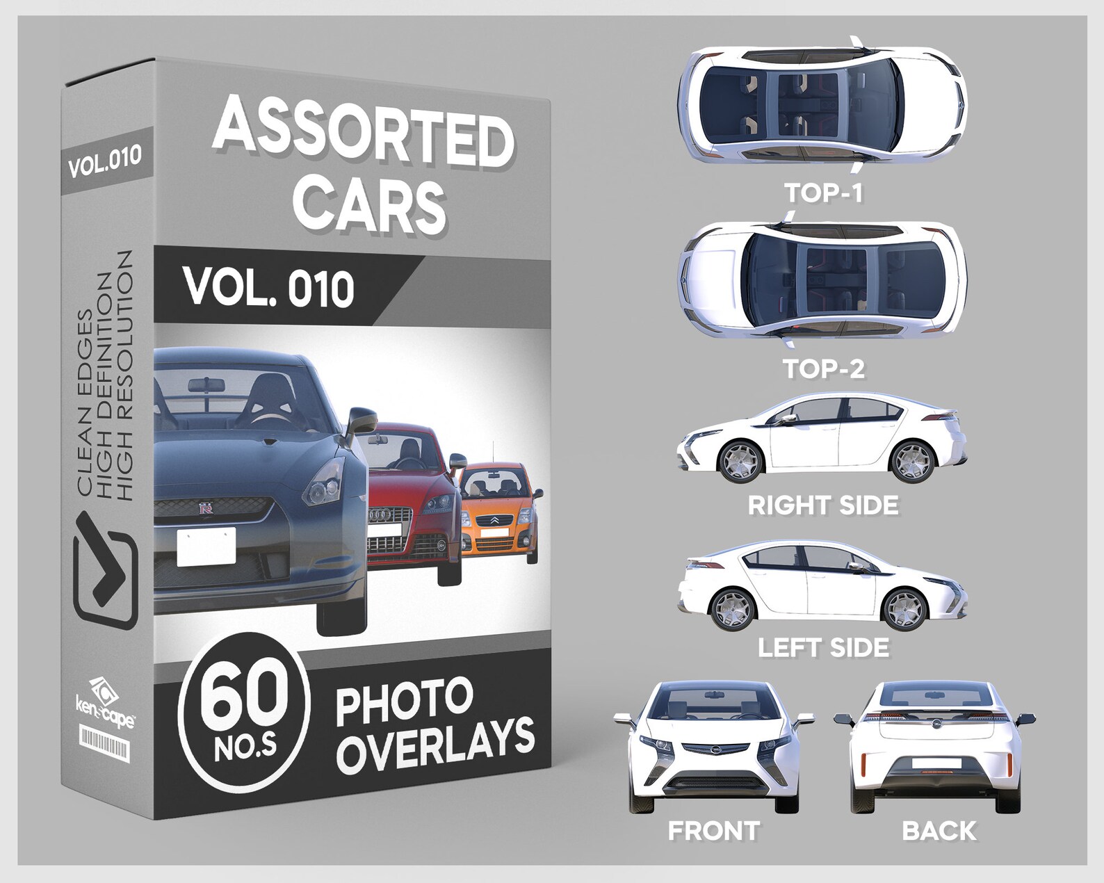 60 Assorted Cars Photo Overlays for Photoshop, Cars, Transportation ...